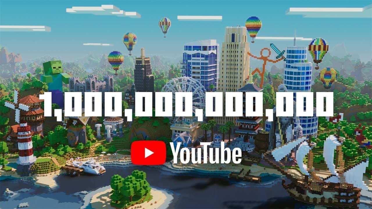 Youtube feirer Minecraft sine 1 billion seere med kul video