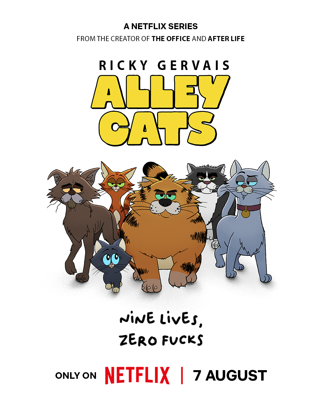 Ricky Gervais som en vill britisk katt? « Netflix » deler den første ...