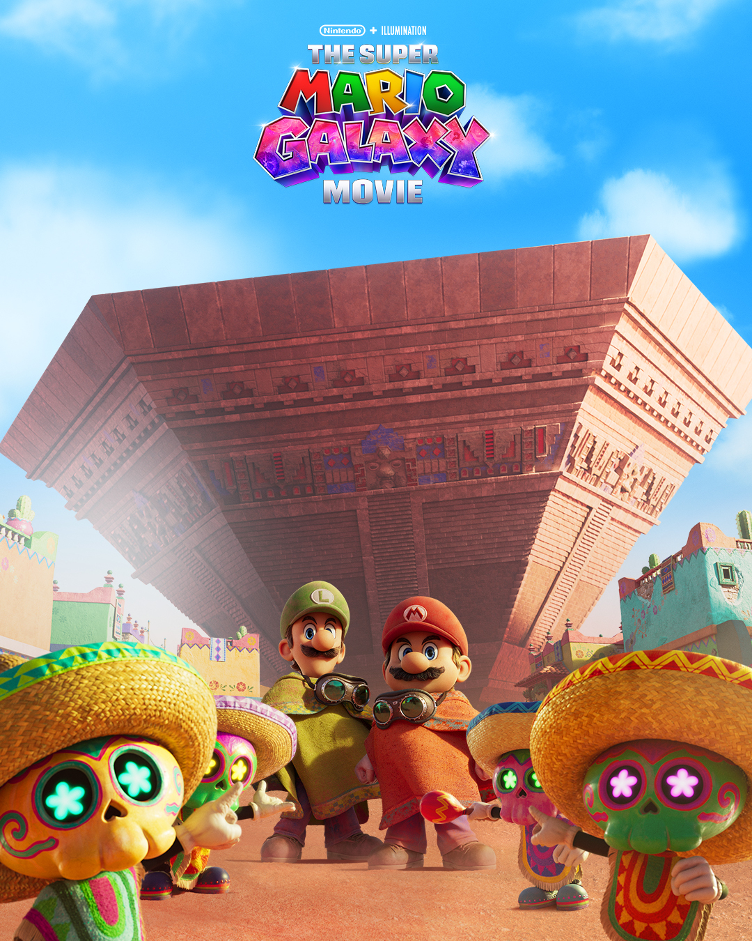 Mario og Luigi besøker Sand Kingdom i The Super Mario Galaxy Movie