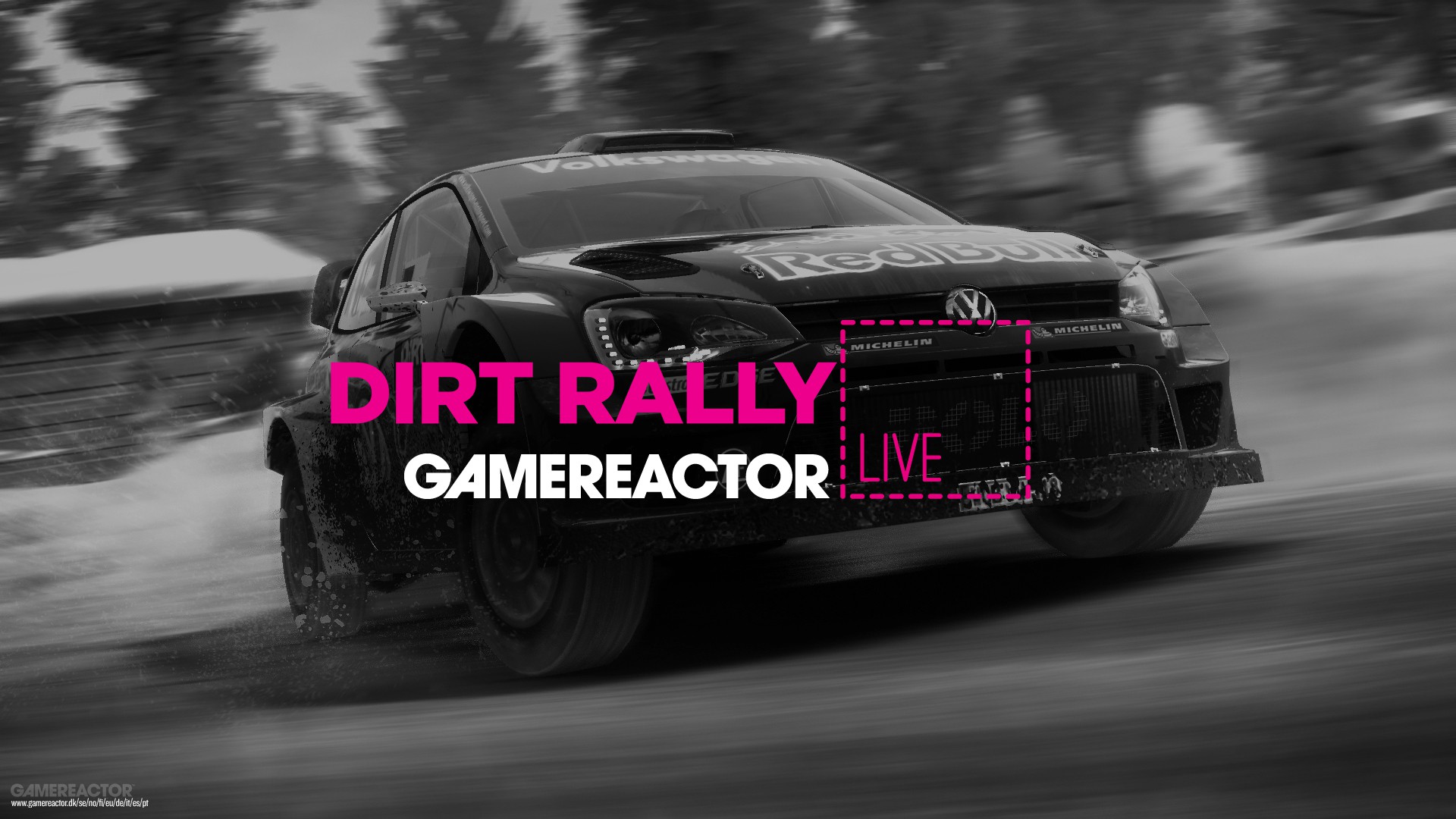 GR Live spiller Dirt Rally med ratt og pedaler