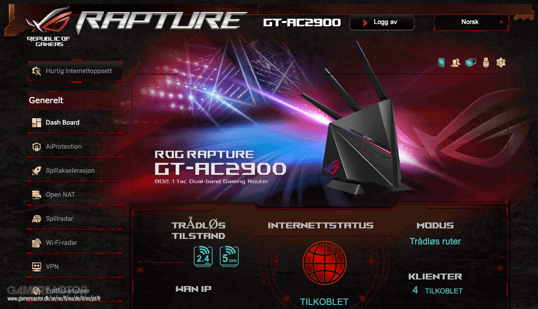 Test: ROG Rapture GT-AC2900 Gamingrouter - Asus GT-AC2900 - Gamereactor