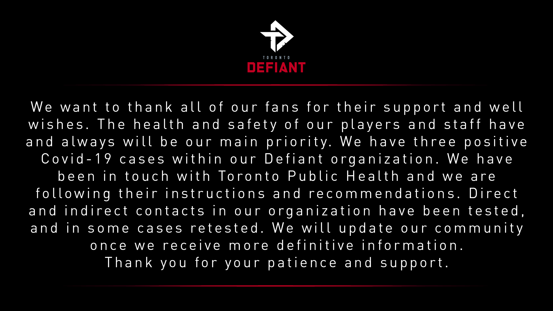 Toronto Defiant rammet av flere tilfeller av Covid-19 - Overwatch ...