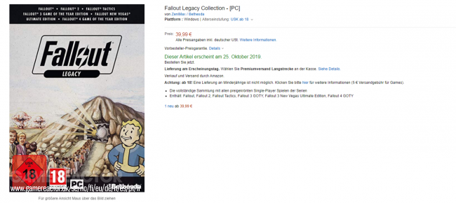 Fallout Legacy Collection har blitt lekket - Fallout 4 - Gamereactor
